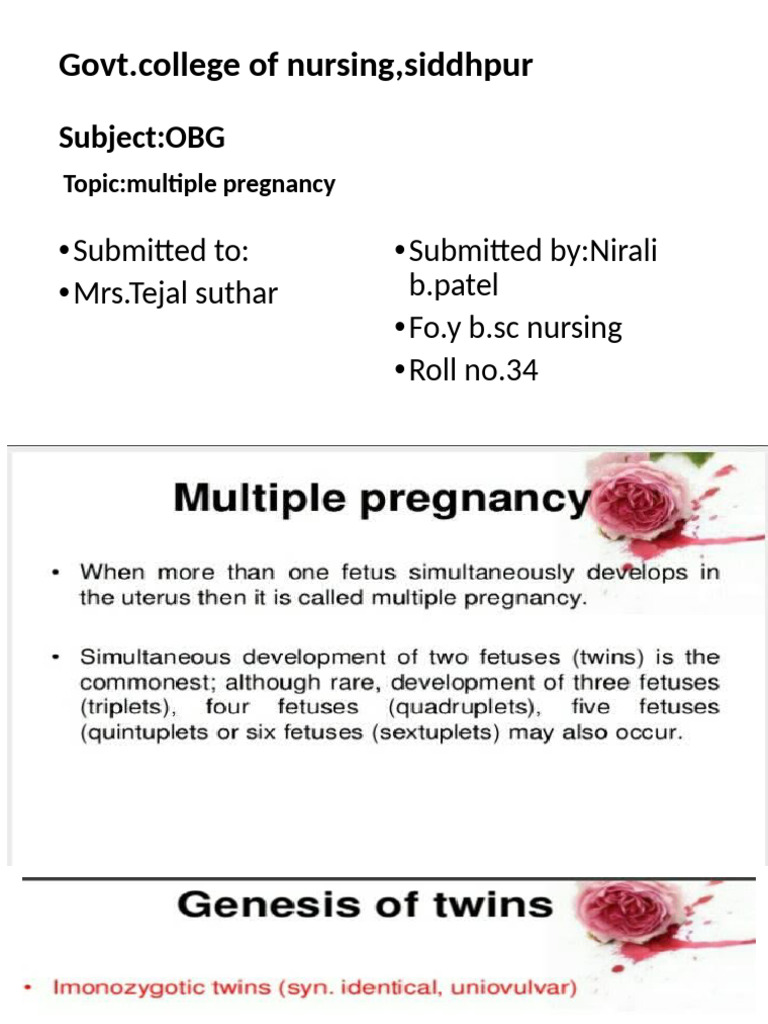 Multiple Pregnancy | PDF | Social Science | Wellness