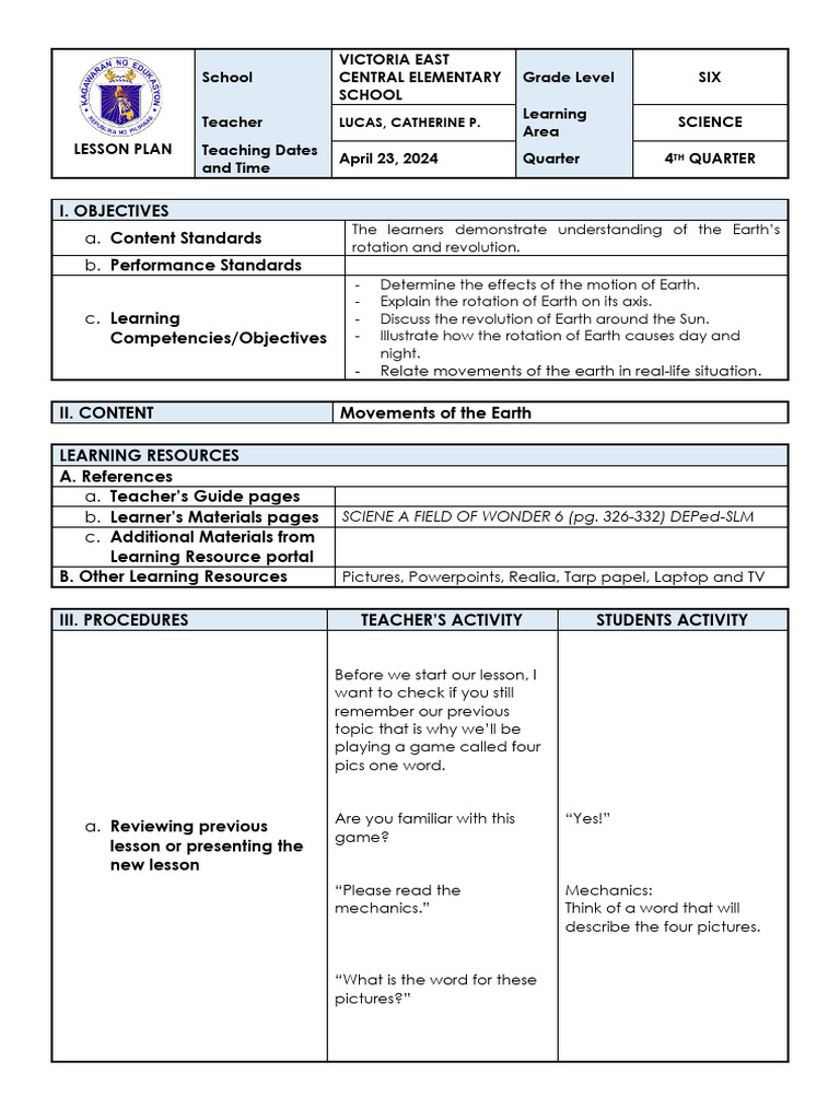 LP-demo science DEPED | PDF