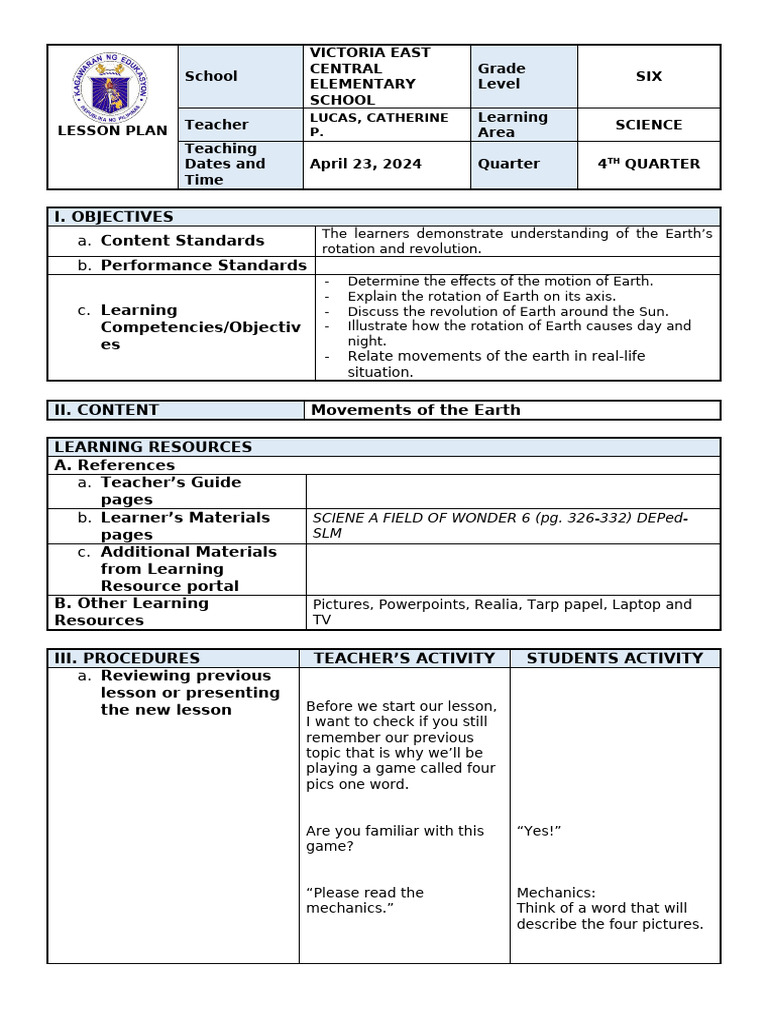 LP-demo Science DEPED | PDF