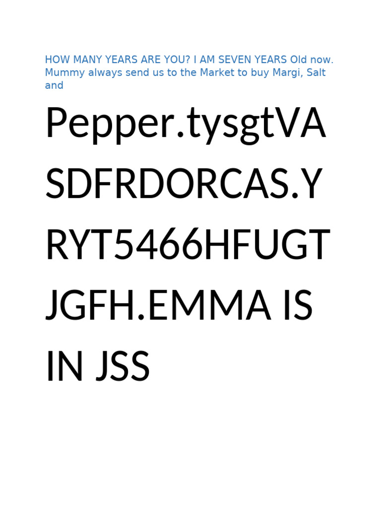 Emmanuel and Dorcas Writing | PDF