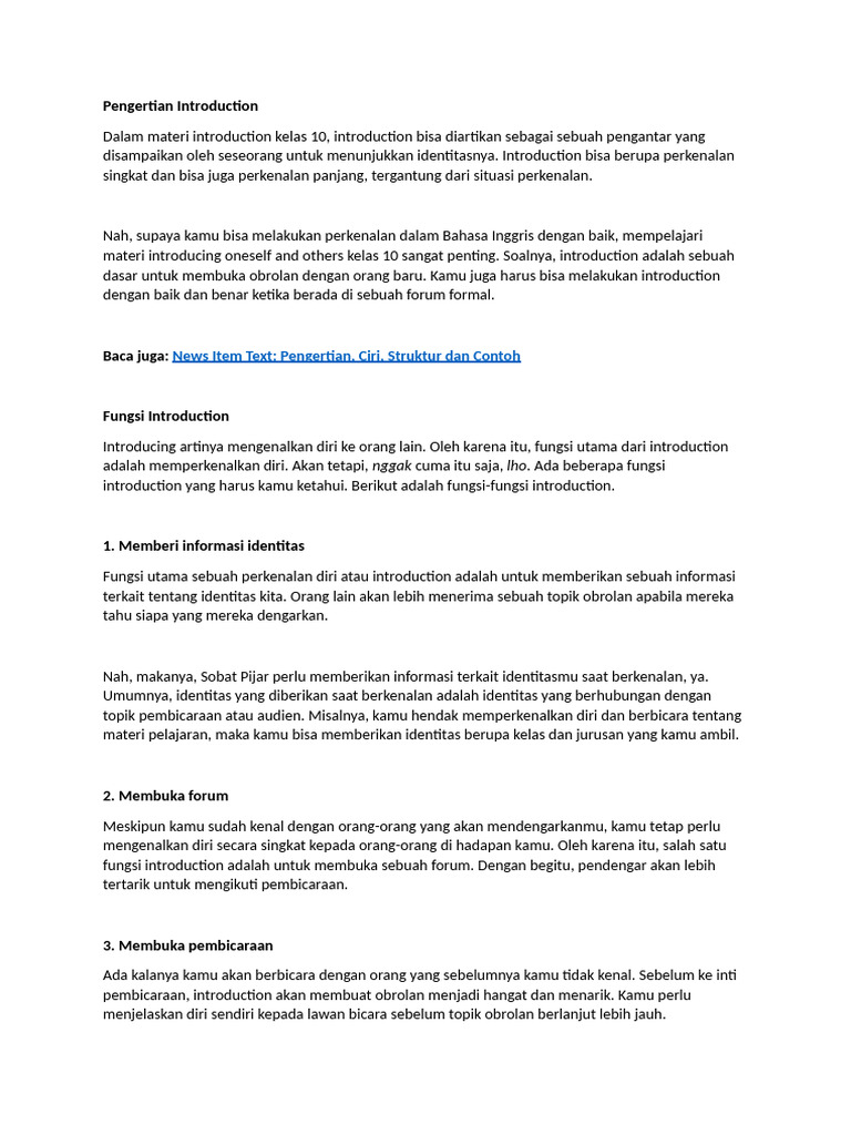 Pengertian Introduction | PDF