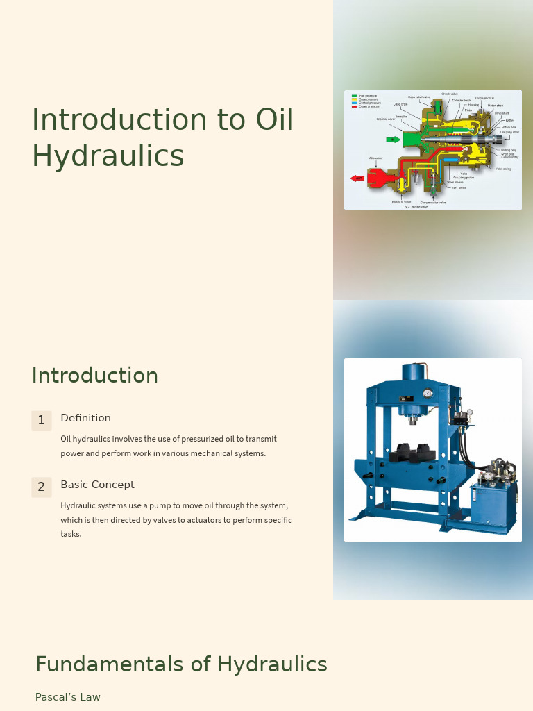 Introduction to Oil Hydraulics | PDF