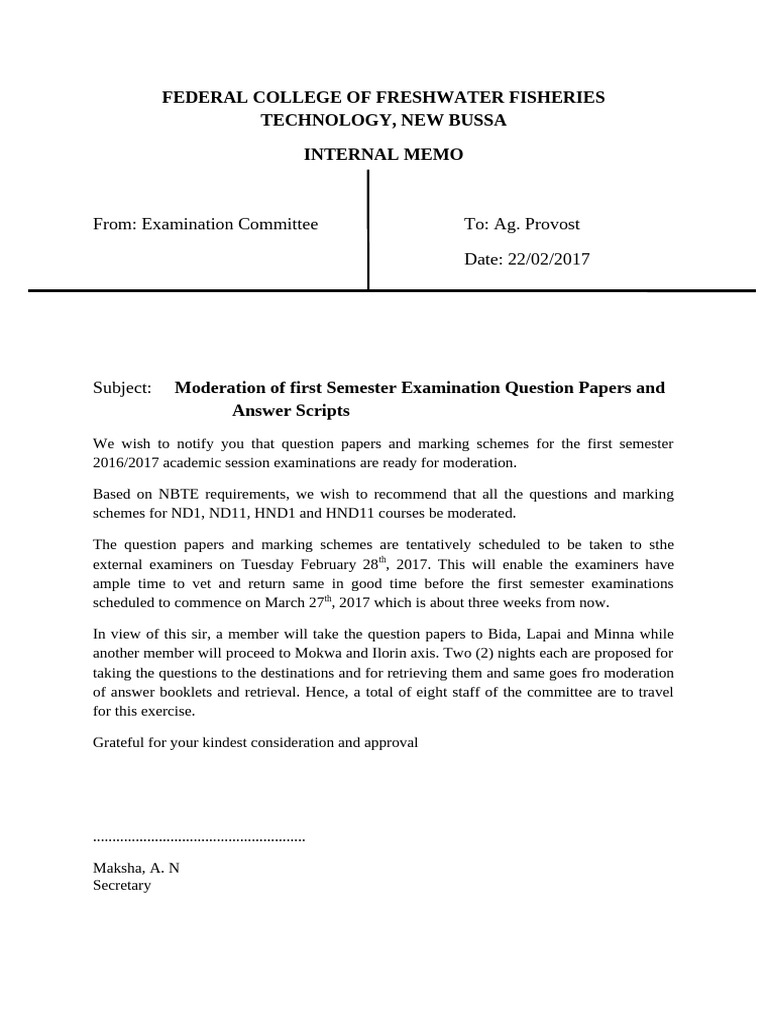 Moderation Letter | PDF