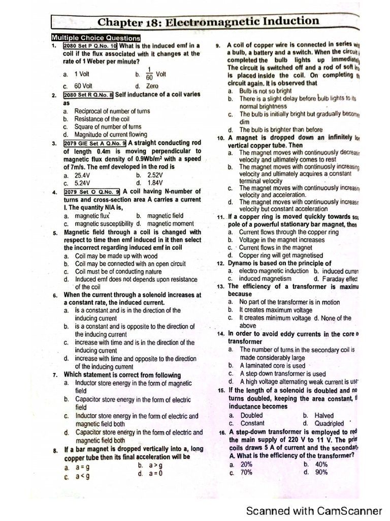 Magnetic Induction Class 12 | PDF