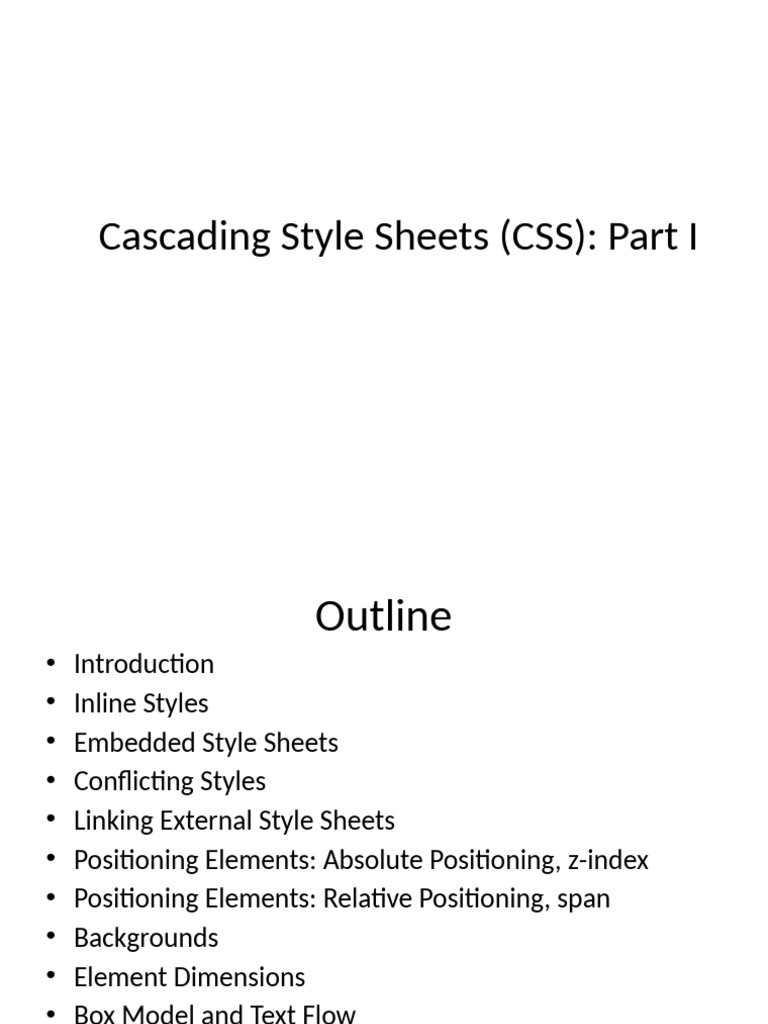 CSS_Part_I | PDF