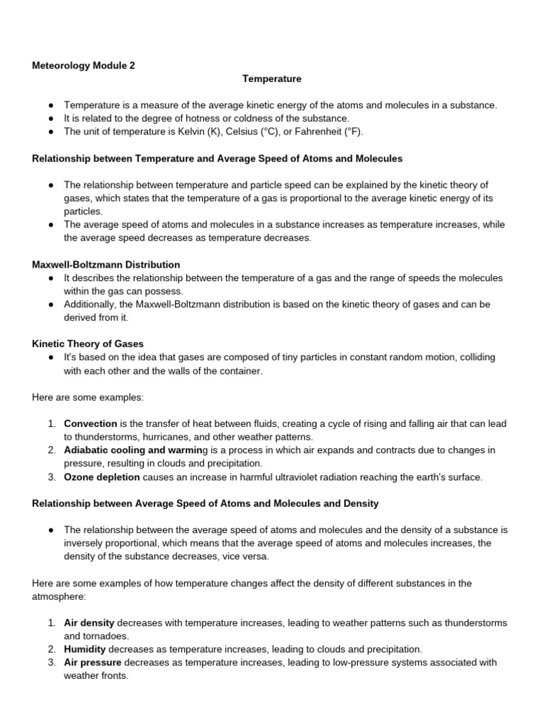 Meteorology Module 2 | PDF