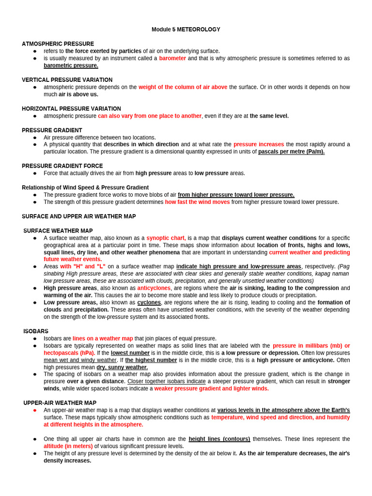 Modules 5-6 Meteorology | PDF