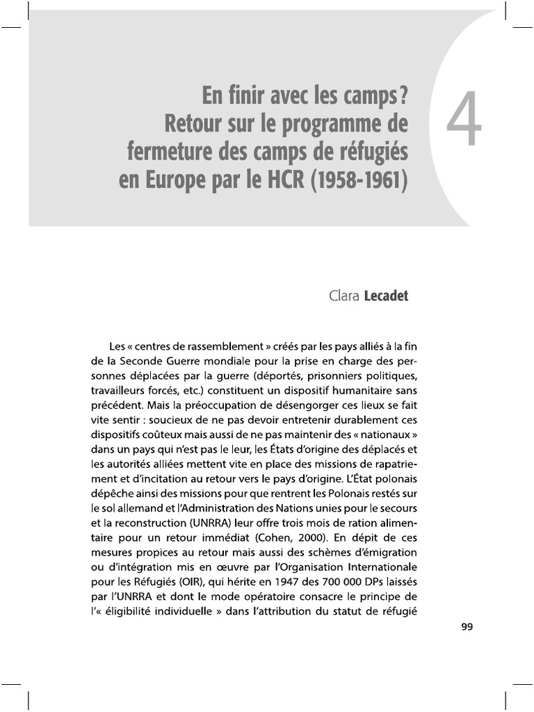 En Finir Avec Les Camps | PDF