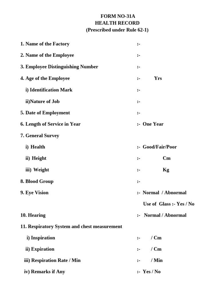 31a Form | PDF