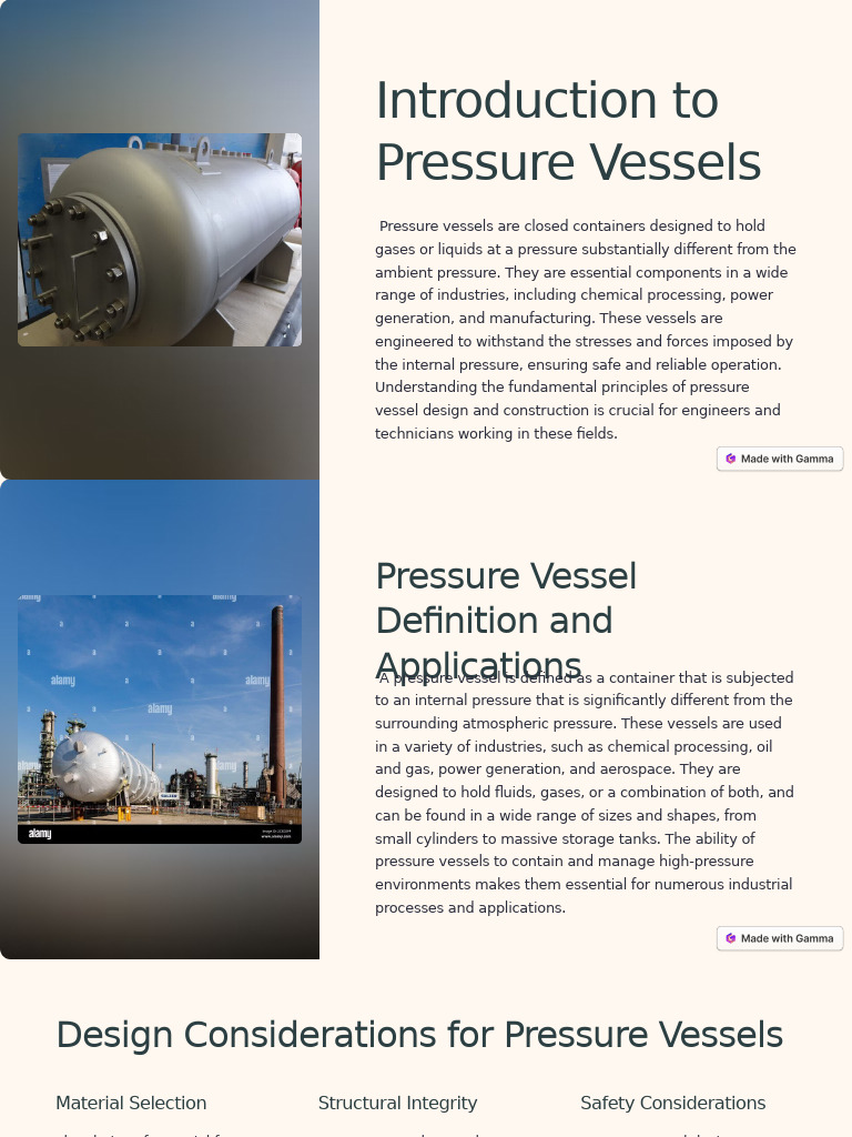 Introduction To Pressure Vessels | PDF