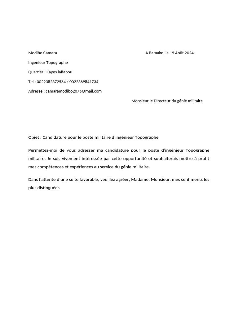 Modibo Camara A Bamako | PDF