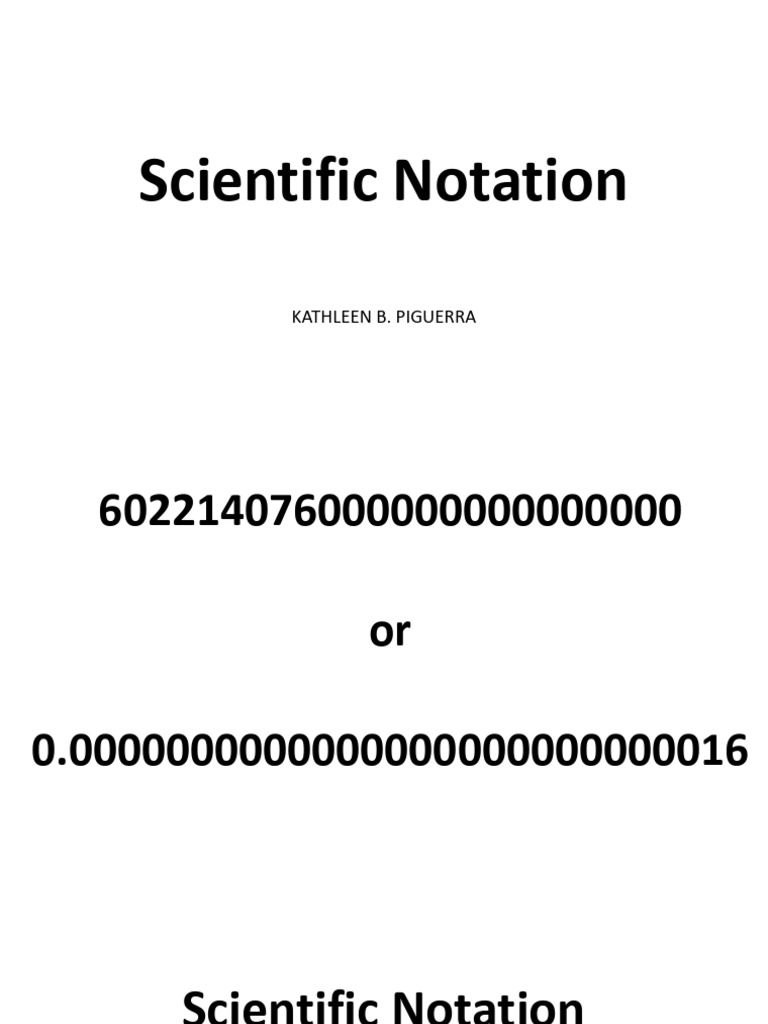 Understanding Scientific Notation Basics | PDF | Numbers | Exponentiation