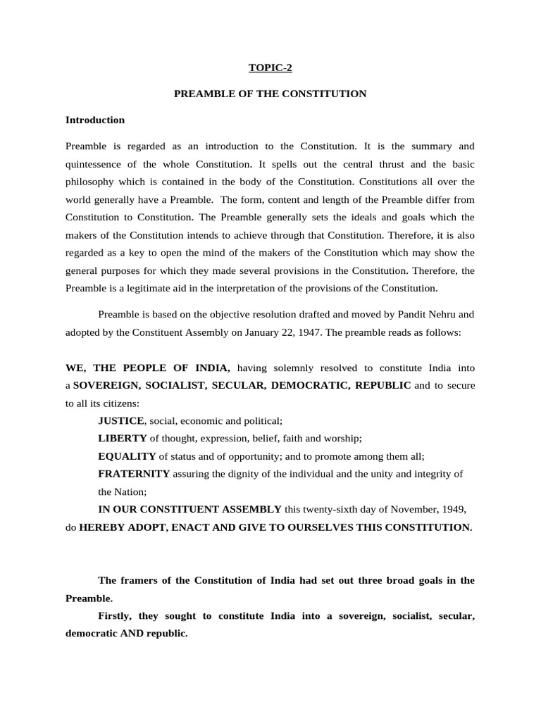 Topic 2 Preamble | PDF
