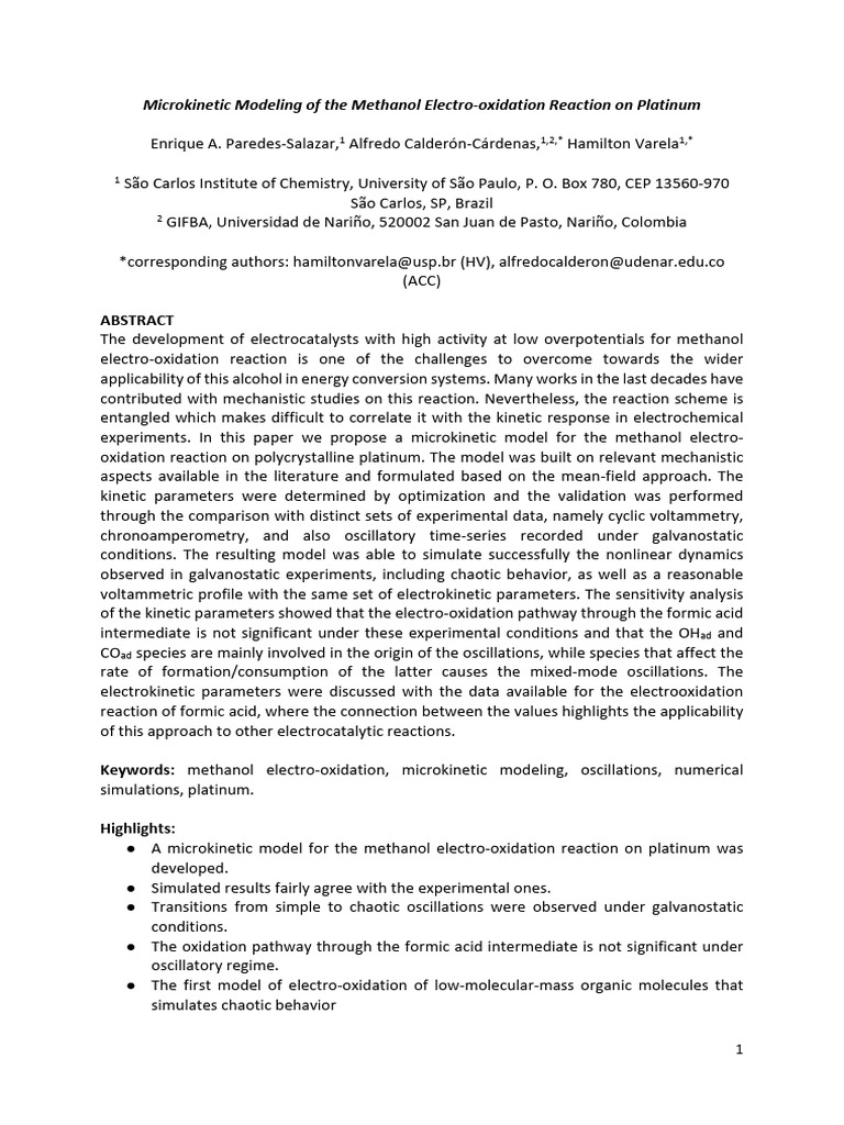 Microkinetic-Modeling-Of-The-Methanol-Electro-Oxidation-Reaction-On ...