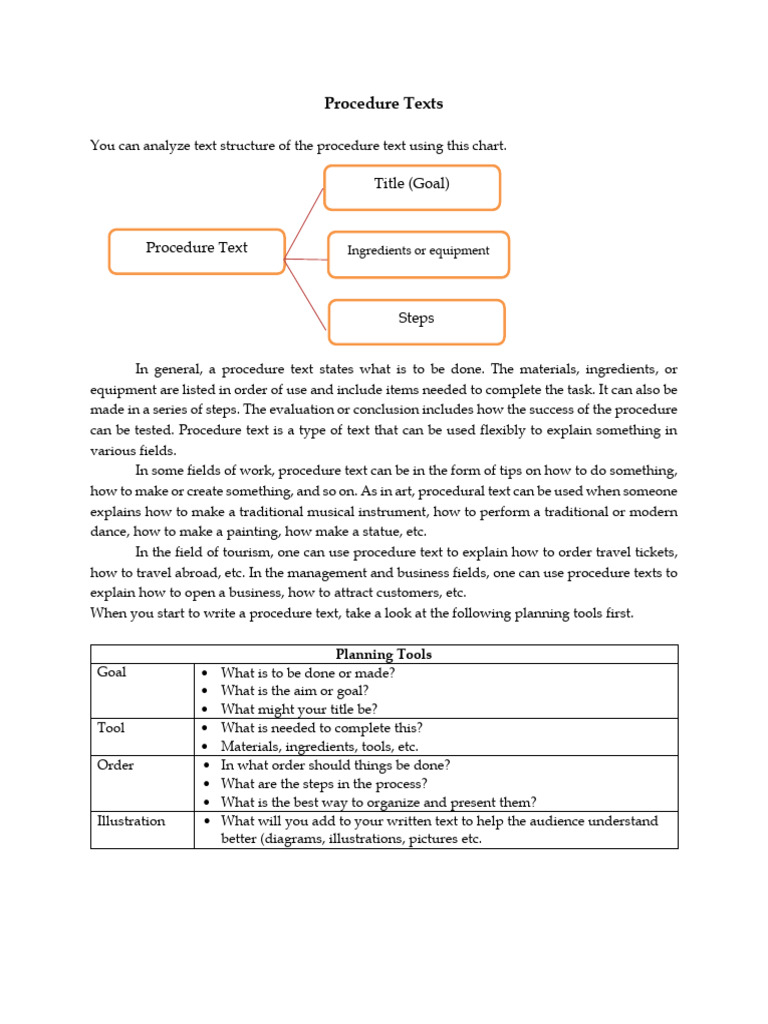 Procedure Texts | PDF