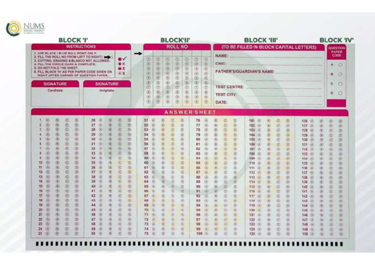 Nums Mdcat Omr Pls | PDF