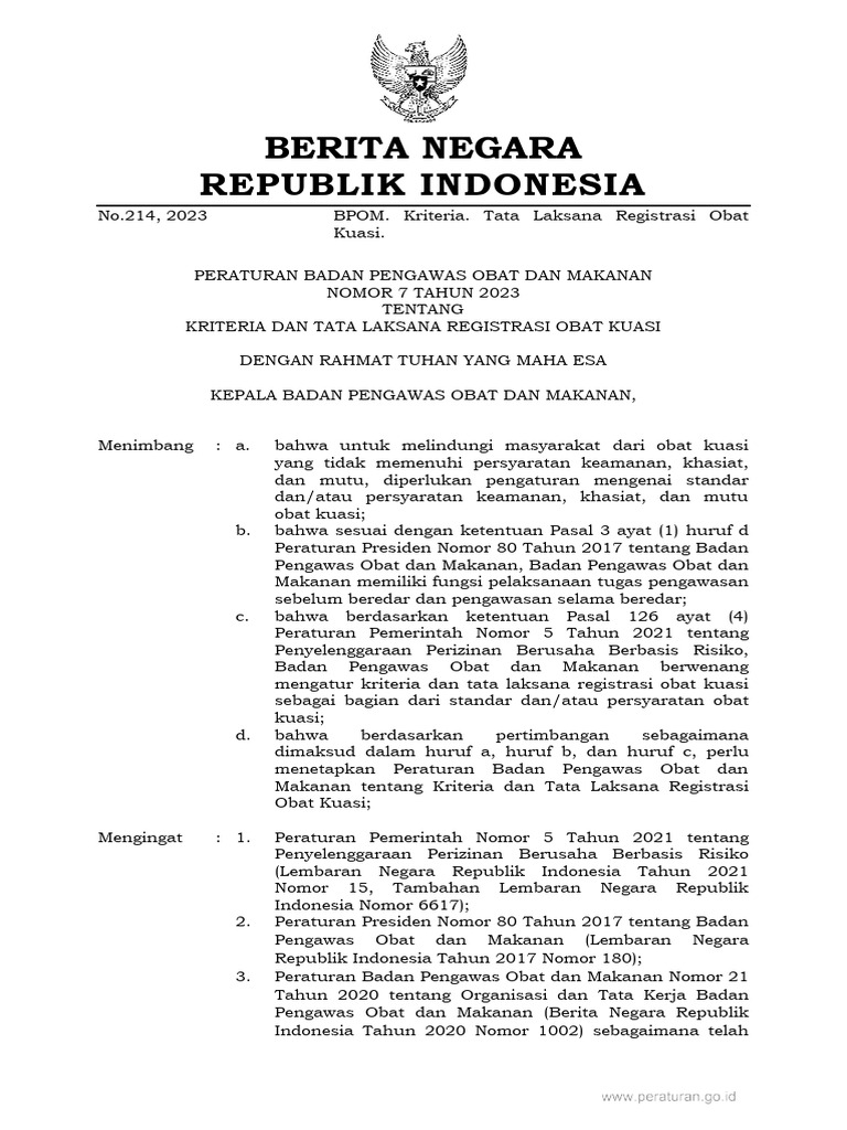 Peraturan+bpom No 7 Tahun 2023 | PDF
