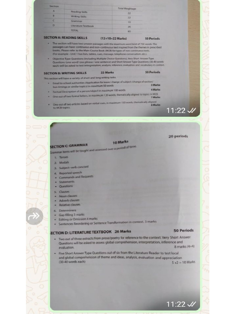 English Exam Marking Scheme | PDF