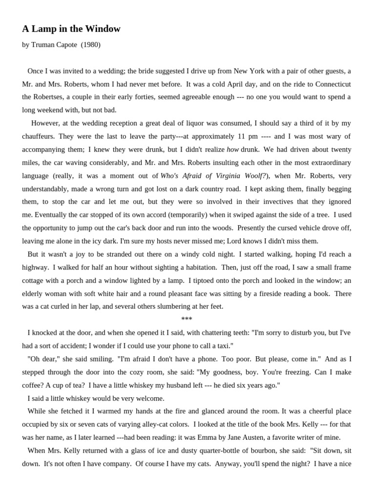 3a Lamp in The Window | PDF