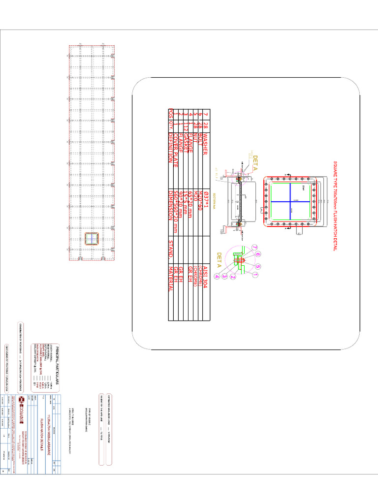 Modular Pontoon Barge - Flush Hatch Details - Rev - ECO | PDF