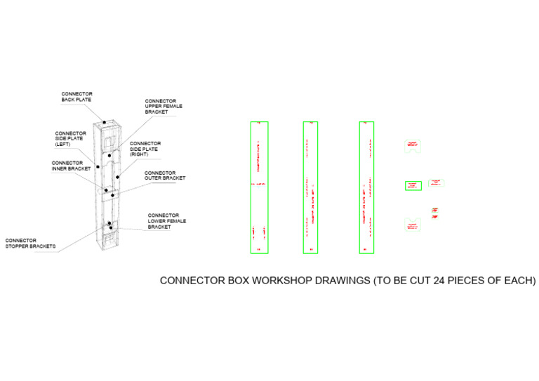 Modular Pontoon Barge_Female Connector Box Workshop Drawings_rev.00 | PDF