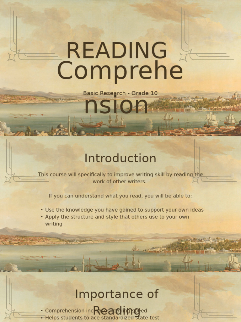 Reading Comprehension - Basic Research Grade 10 | PDF