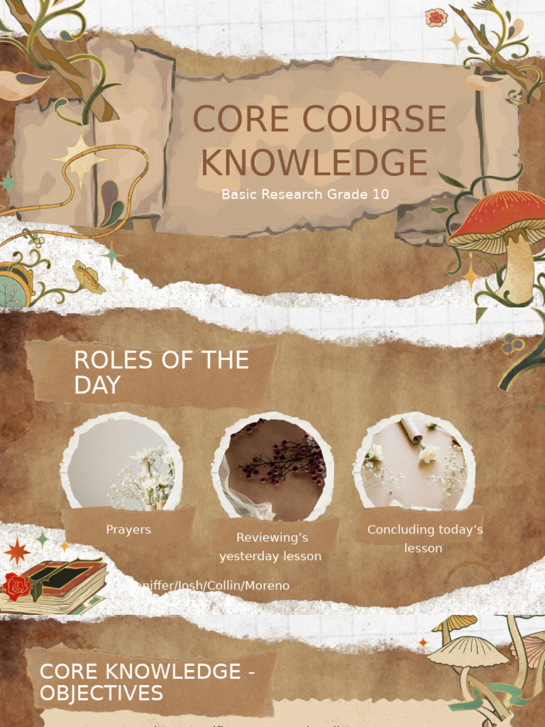 Core Course Knowledge - Meeting 2 | PDF