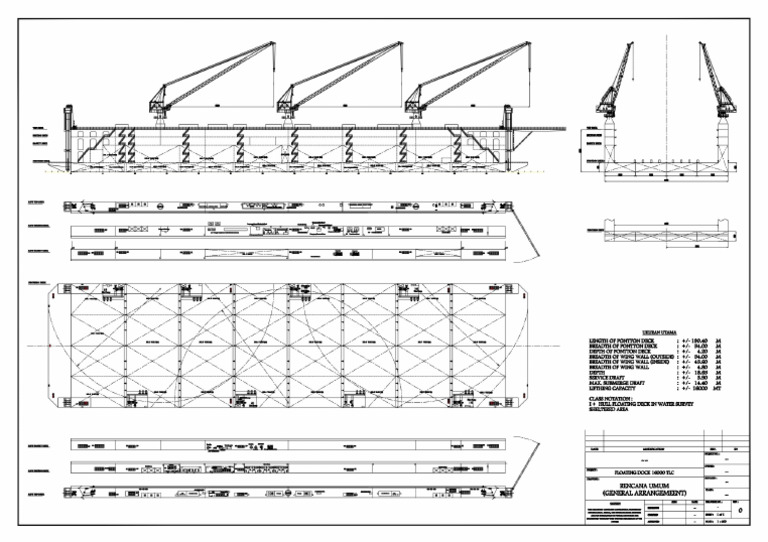 TLC Floating Dock - General Arrangement - Rev (1) - 1 | PDF