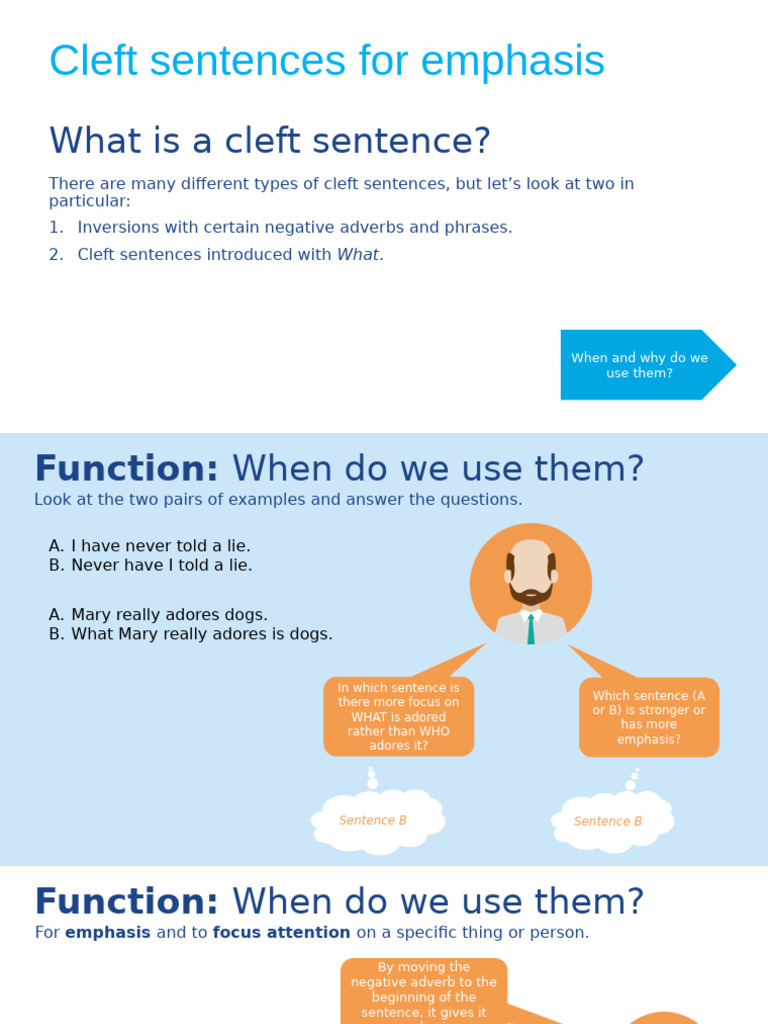 Cleft Sentences For Emphasis | PDF