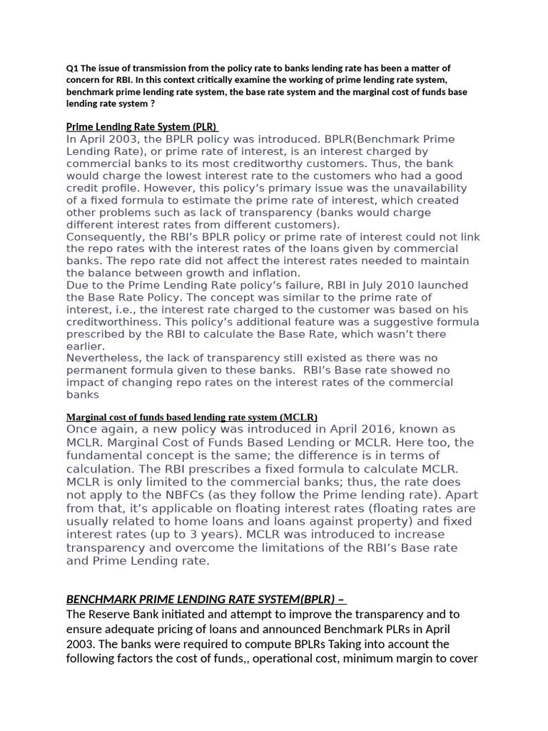 Apoorva Rohilla (2115195) MFM Assignment-2 | PDF | Interest | Banks