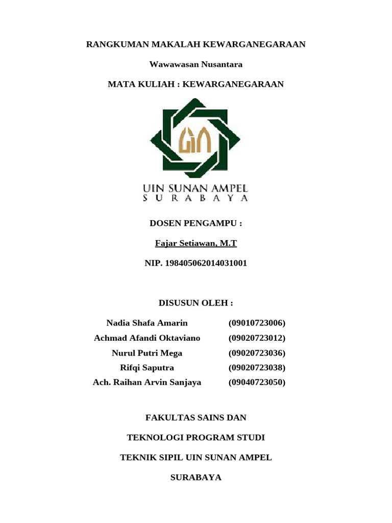 KWN KWL 3 (Wawasan Nusantara) | PDF