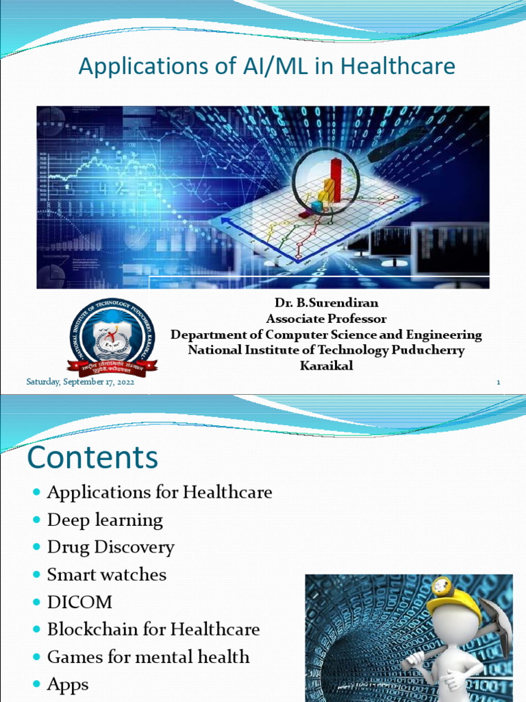AI/ML Applications in Healthcare | PDF | Artificial Intelligence ...