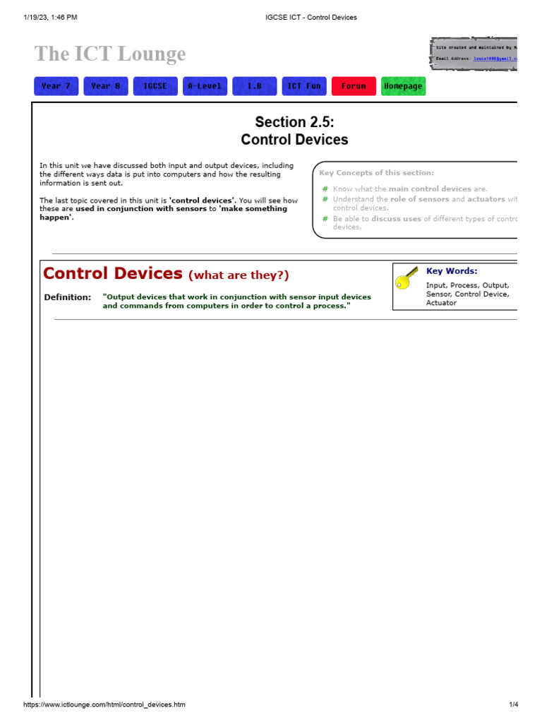 Understanding Actuators in Control Devices | PDF | Input/Output | Sensor