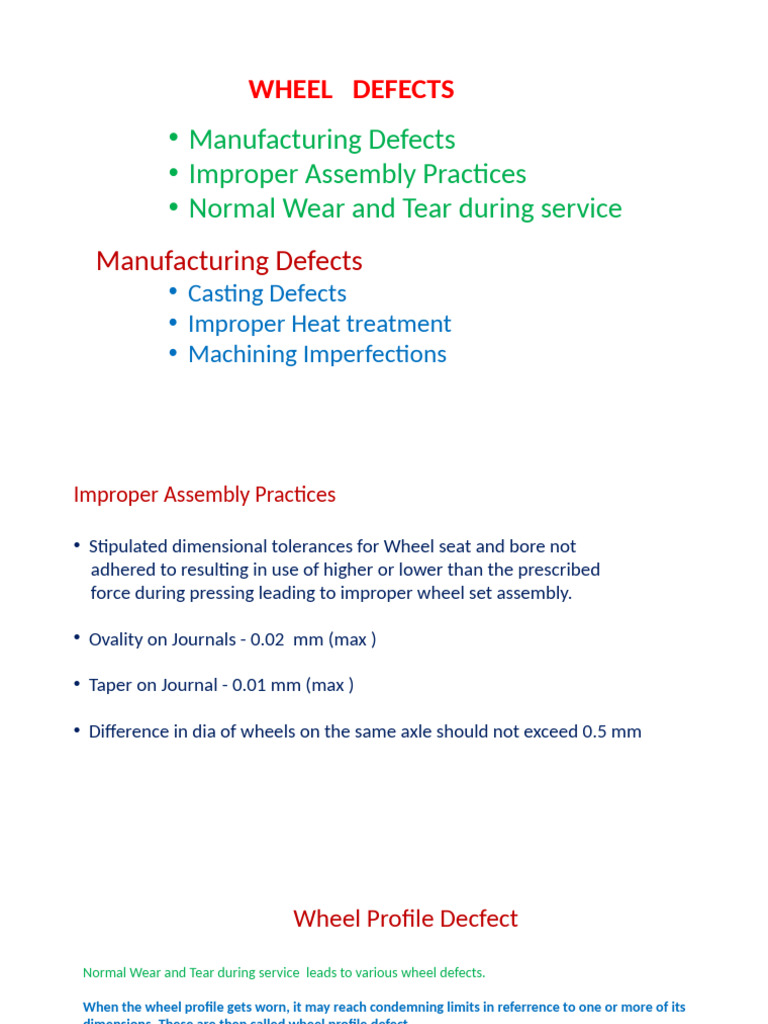 Wheel Defects | PDF