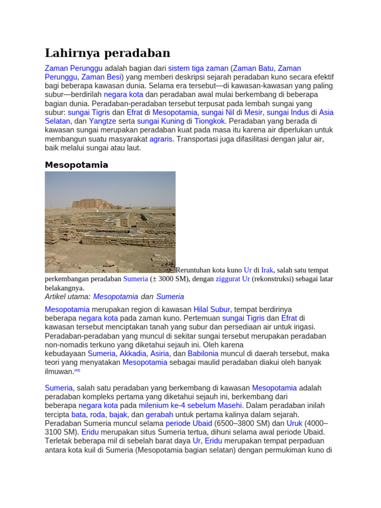 Lahirnya Peradaban | PDF