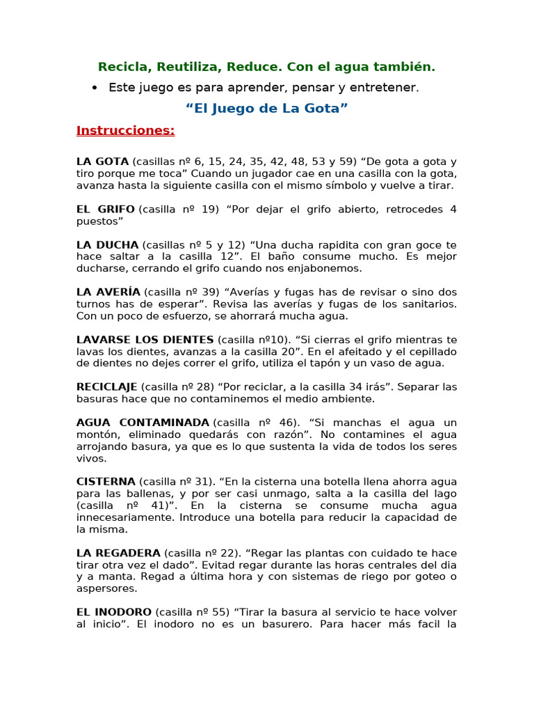 dado juego de la gota | PDF