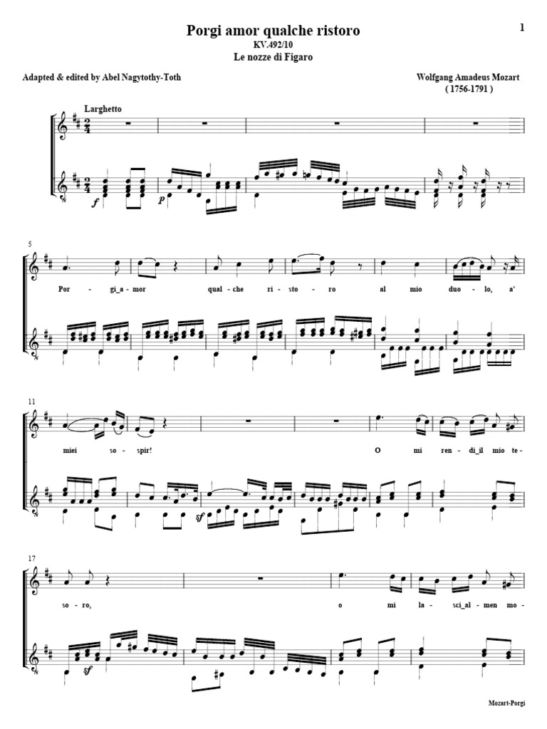 Mozart Porgi | PDF
