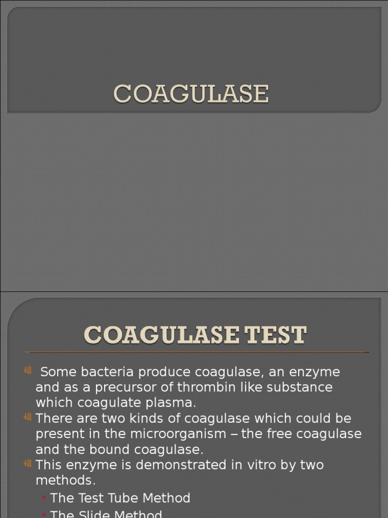 Coagulase Test Methods and Procedures | PDF | Wellness | Science ...