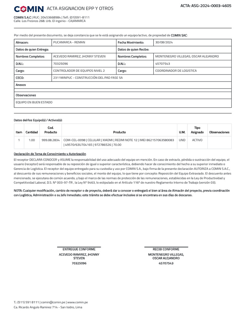 Acta Asg 2024 0003 4605 - Cel | PDF