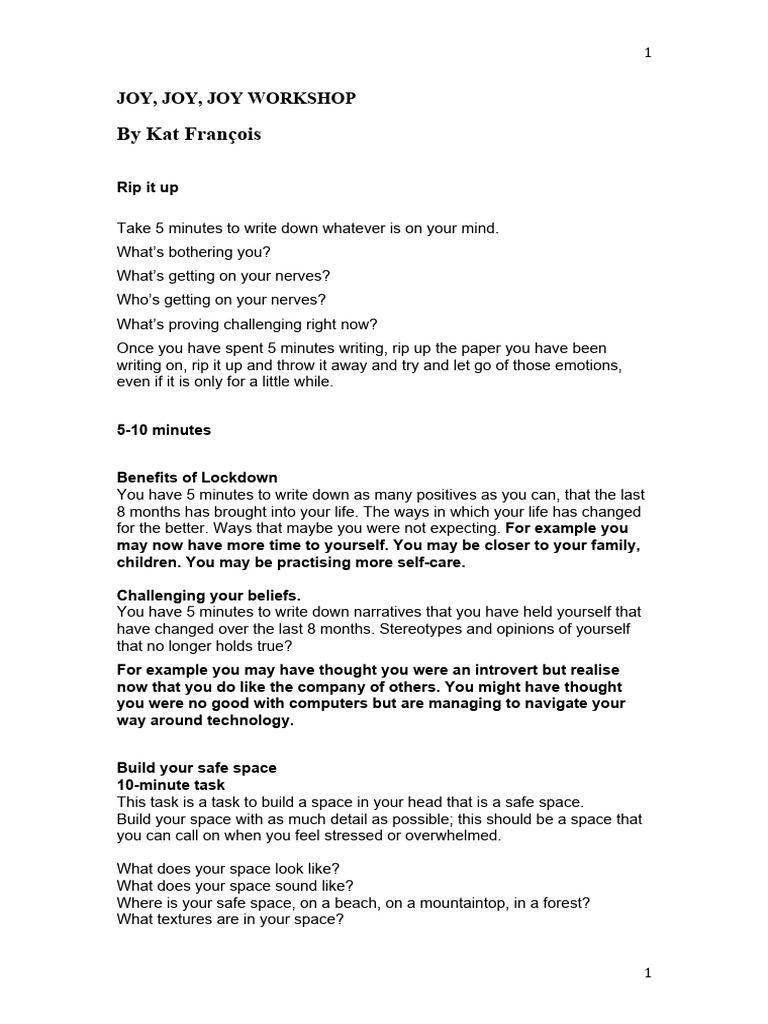 Joy, Joy, Joy, by Kat Francois | PDF