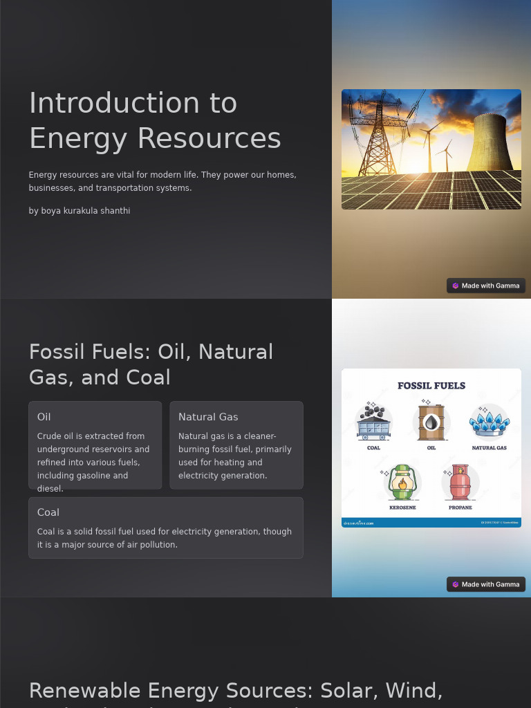 Introduction To Energy Resources | PDF
