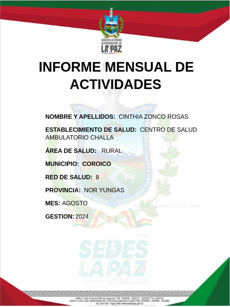 Informe Mensual Agosto Pdf