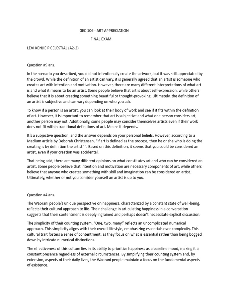 Celestial - GEC 106 - Final Exam' With You | PDF