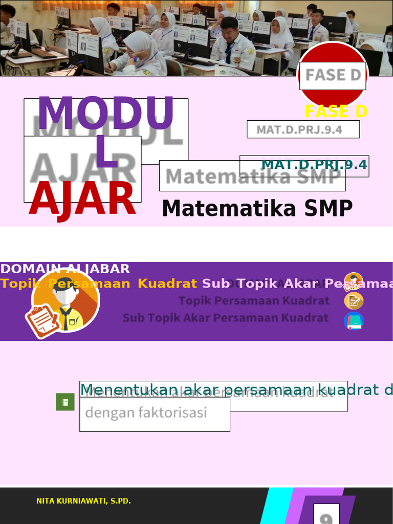MODUL PERSAMAAN KUADRAT 3 NITA | PDF