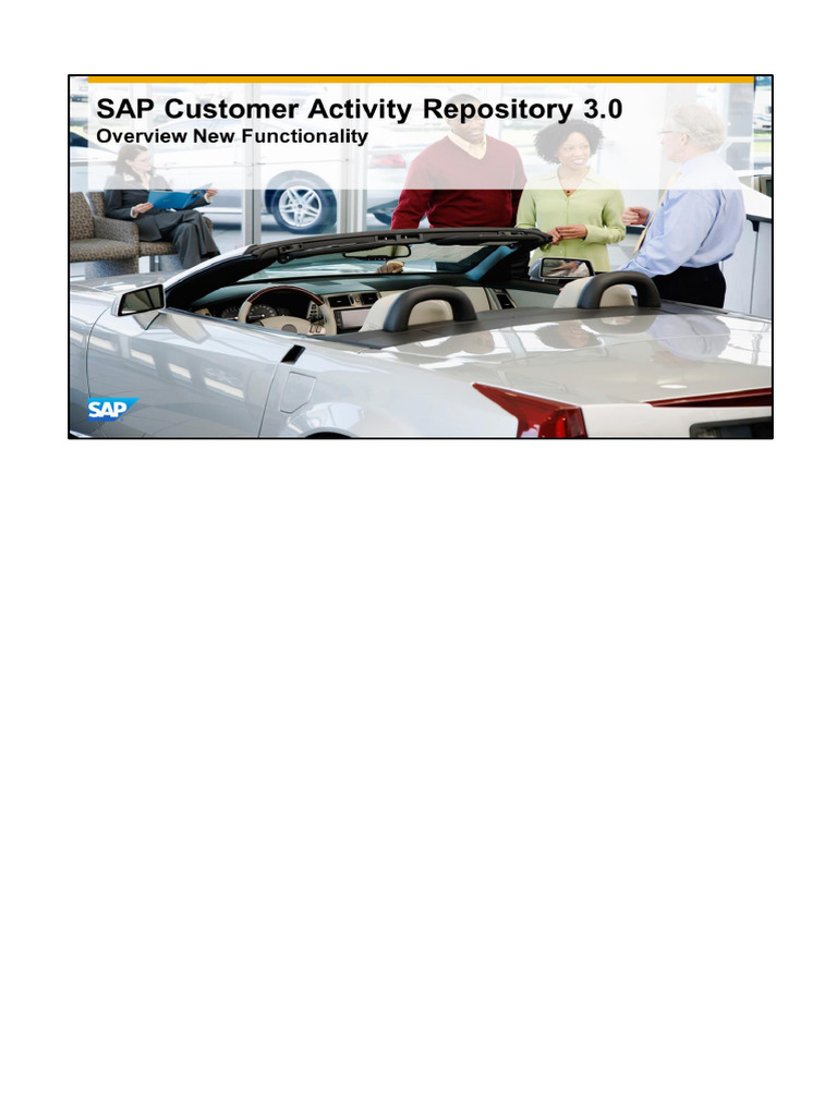 SAP CAR Feature Overview 20161208 | PDF