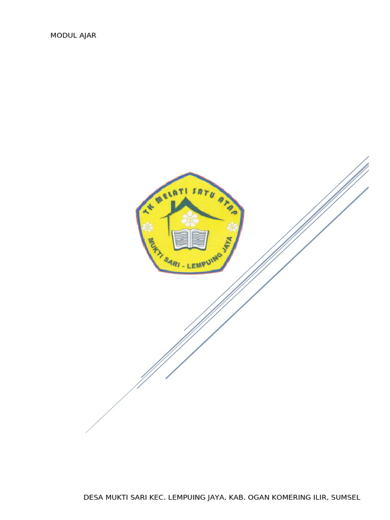 Modul Ajar RPPH TK B 5 6 Tahun Kurmer Smt1 Gabungan TK MELATI | PDF