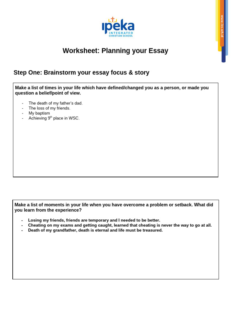 Writing Essay Exercise 2 | PDF