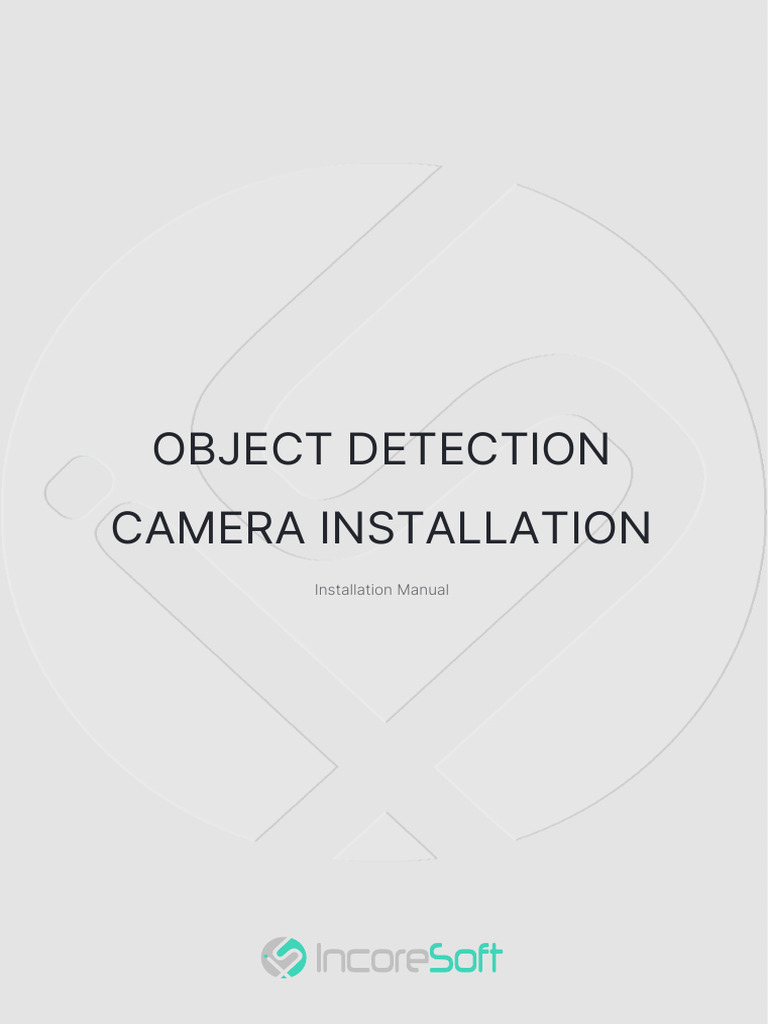 Object Detection Camera Installation | PDF