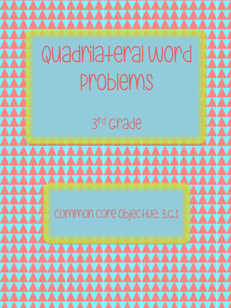 QuadrilateralWordProblems 1 | PDF