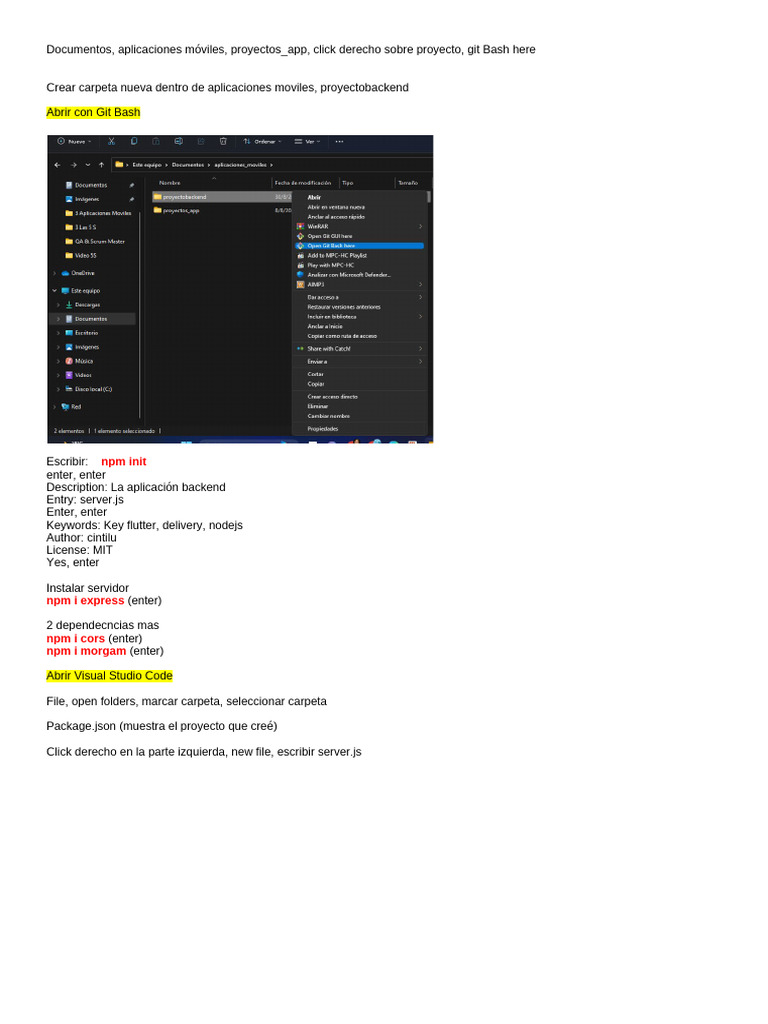 Resumen Git Bash - VisualStudioCode - Postman | PDF